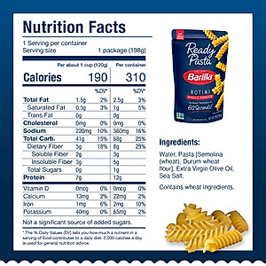 Barilla Ready Pasta, Rotini, 7 oz. Pouch (pack of 7)