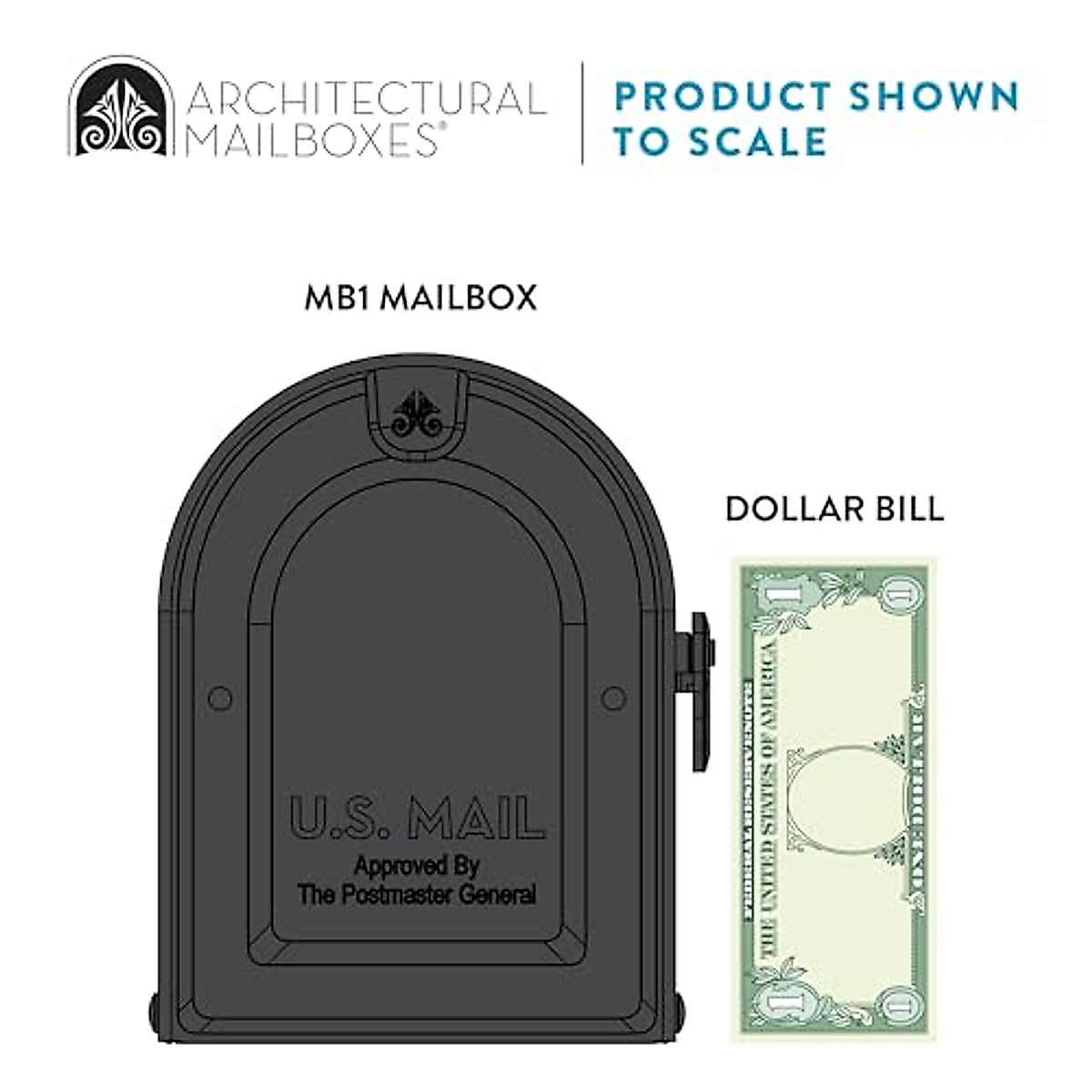 ARCHITECTURAL MAILBOXES 7600P-10 MB1 Mailbox, Medium, Pewter