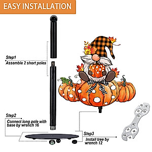 Thanksgiving Paper Towel Holder, Thanksgiving Kitchen Decor, Pumpkins Gnomes Kitchen Decor Accessories Paper Towel Holder Stand, Metal Autumn Decorations - Farmhouse Large Towel Stand for Countertops