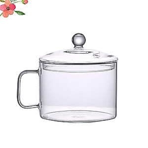 64 OZ Glass Cooking Pot Glass Saucepan with Cover Heat Resistant Simmer Pot for Stovetop Stew Pot for Pasta Noodle Soup Milk