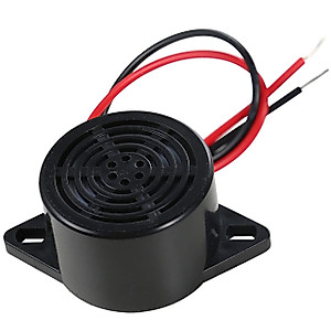 UHPPOTE 75dB Mechanical Buzzer Sounder with Leads 12VDC Continuous Beep for Access Control and Buzz-in Systems (Pack of 5)