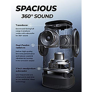 Tribit Upgraded StormBox Pro Portable Bluetooth Speaker with High Fidelity 360 Sound, Bluetooth 5.3, 3 Drivers with 2 Passive Radiators, Built-in XBass, 24H Playtime, IP67 Waterproof for Outdoors