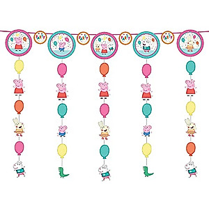 Peppa Pig Confetti Party Hanging Strings | Multicolor | Decoration | 1 Pc.