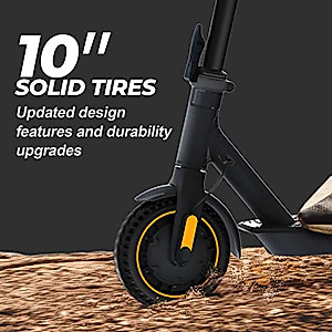 Electric Scooter -500W Motor 10" Solid Tires,Up to 18 Miles Long-Range and 19 MPH Portable Folding Commuting Scooter for Adults
