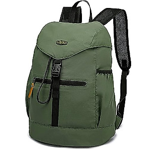 Laripwit Mini Backpack Casual Hiking Daypack for Women Lightweight Backpack for men Small Backpack Ultralight Daypacks for Compact Outdoor Travel Shopping, Vintage Green