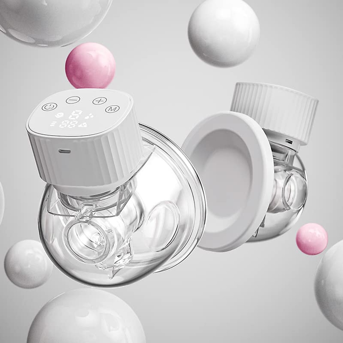 Mom's Best Wearable Hands-Free Double Electric Breast Pump | Quite | BPA Free Silicone | LCD Display | 3 Modes 9 Levels of Suction | 3 Flange Sizes | Type C Charging | Breastfeeding Essentials |2 pack