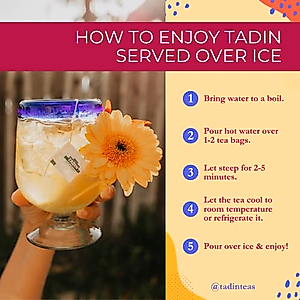 Tadin Seven Blossoms Herbal Tea, Caffeine Free, 24 Tea Bags Per Box, Pack of 6 Boxes Total