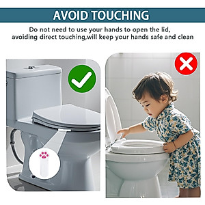 2 Pack Toilet Seat Lifter,Toilet Lid Cover Lifter,Toilet Seat Handle Lifter,Toilet Lid Lifter,Toilet Accessories for Bathroom,Travel,Hotel (White)