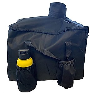 Mont Alpi 20 Inch Portable Outdoor Pizza Oven & Wine Holder Carry Shoulder Cover Bag w/Strap - Fits MAPZ-SS - Black