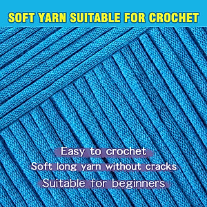 Mooaske 3 Pack (3 x 50g) Crochet Yarn with Crochet Hook - Worsted Medium Yarn for Crocheting - Easy-to-See Stitches Cotton-Nylon Blend Beginner Knitting Yarn for Adults and Kids