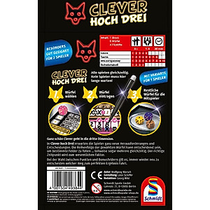 Schmidt Spiele 49384 Clever hoch DREI, dice Game from The Series Klein & Fein