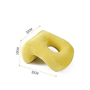 VECOAX U-Shaped Hollow Neck Pillow Portable Pillow Travel Office Driving Neck Support Seat Cushion Pillow (Color : Light Pink)