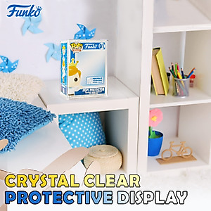 Original Funko Pop Protector, Sturdy Funko Pop Display Case, 0.35mm Thick Crystal-Clear Pop Vinyl Case Protector, Interlocking Heavy Duty Funko Pop Case for Collectible Funko Display (Pack of 6)