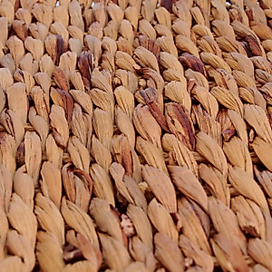 Seagrass Rolling File Cabinet - Home Filing Cabinet - Hanging File Organizer - Home and Office Wicker File Cabinet - Water Hyacinth Storage Basket for File Storage (Natural)