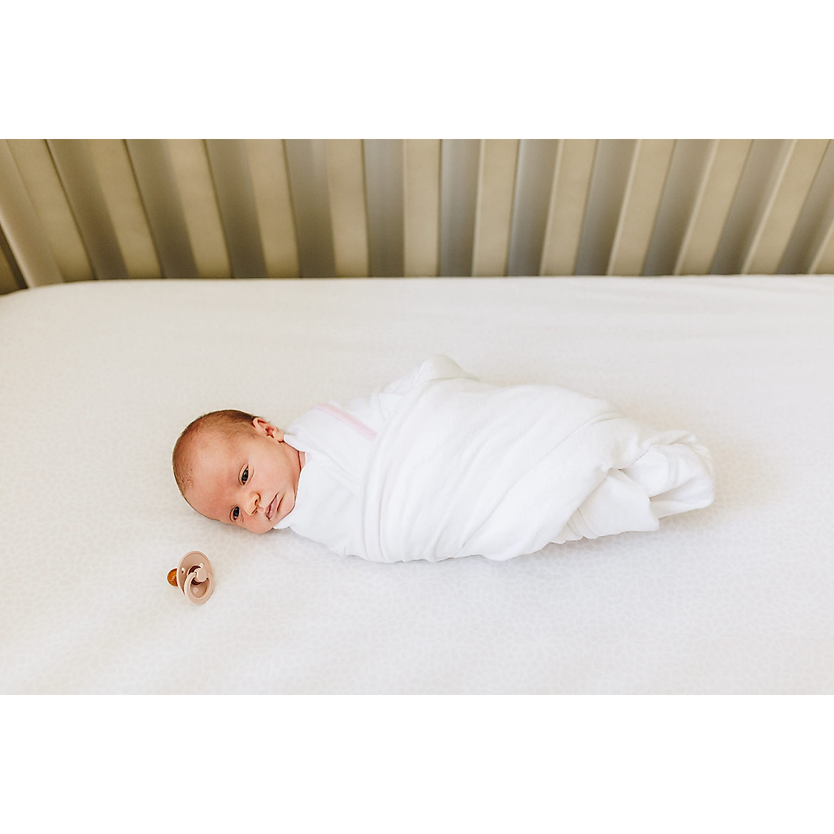 MOMS ON CALL Baby & Newborn Swaddle Blanket | 0-3 Months | Nursery Baby Gift | 48 X 48 Inch | 100% Cotton | French Grey