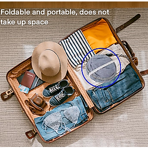 Foldable Laundry Basket, Popup and Collapsible, Durable Mesh Material, 2 Compartments-Folds for Storage, Reinforced Carry Handles. Great Hamper for College Dorm, Laundry Room or Travel Grey 75L