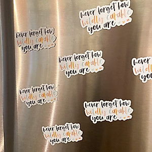 Swaygirls locker magnet | Cute fridge magnets | Never forget how wildly capable you are refrigerator magnet | Inspirational quotes | Be nice.