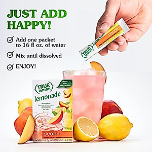 True Peach Lemonade Drink Mix, 10-count-3g each (Pack of 4)