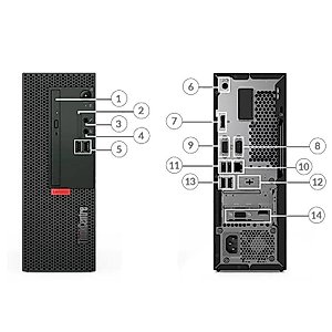 2023 Lenovo ThinkCentre M70c SFF Buisness Desktop Intel 6-Core i5-10400F 16GB DDR4 512GB PCIe SSD 1TB HDD AMD Radeon 520 2GB Graphics GDDR5 HDMI VGA DVD RJ-45 Serial Port Windows 11 Pro w/RE USB Drive