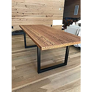 Metal Table Legs - U Style - Rustic Industrial Finish - Set of Two