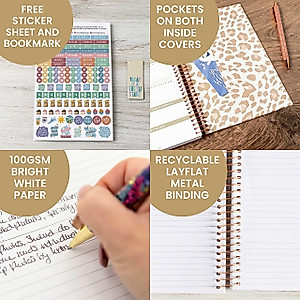 bloom daily planners 2024 Calendar Year Day Planner (January 2024 - December 2024) - 5.5” x 8.25” - Weekly/Monthly Agenda Organizer Book with Stickers & Bookmark - Tan Leopard