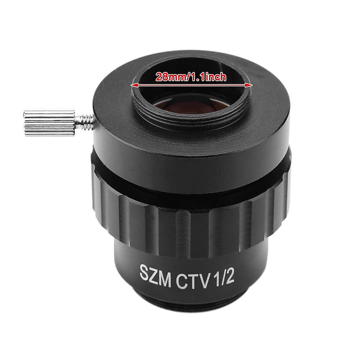 0.5X C-Mount Objective Lens,1/2 CTV Adapter for Video Digital Camera Trinocular Stereo Microscope, Comes with 1-1/8