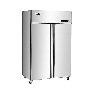 Aceland ARF-48B Reach-in Double door COMBO Refrigerator & Freezer 36 Cu. Ft. for Restaurant, Bar, Shop, Residential(Commercial Kitchen Equipment), Silver