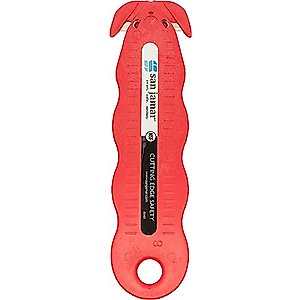 San Jamar KK403 Klever Kutter Safety Box Cutter Knife, Red (3 Pack)