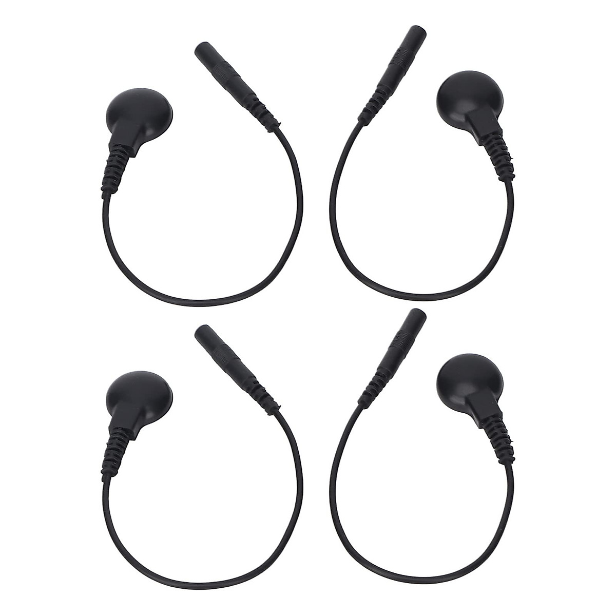 20PCS Electrode Wire - Button Type Short Copper Foil Wire - Electrode Wire Adapter for TENS Machine 5.9in Length