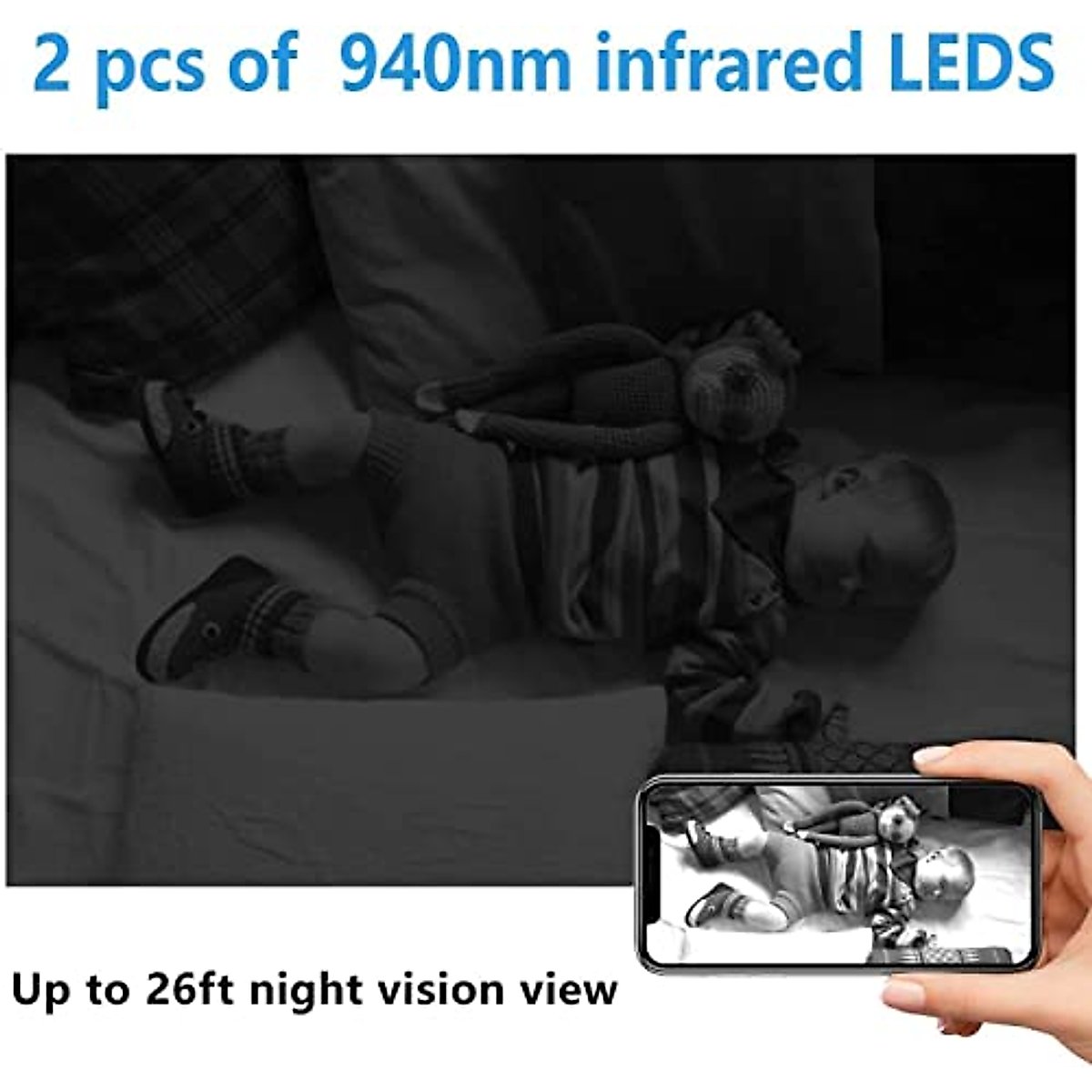 【Free 64G】Smallest Wireless Wifi Camera With Battery,HD1080P Spy Camera Detector,Portable Vdeo Camera,Baby Monitor with Night Vision,Motion Detection,Cloud Storage for Security with iOS AndroidAPP