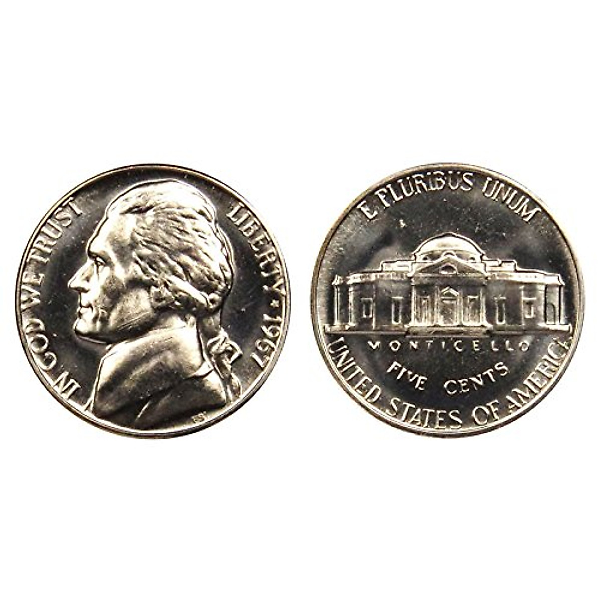 1967 No Mint Mark Jefferson Nickel US Mint SMS Uncirculated