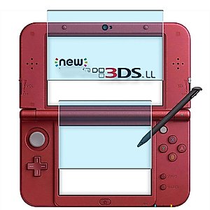Puccy 2 Pack Anti Blue Light Screen Protector Film, compatible with Nintendo 3DS LL/new 3DS LL TPU Guard （ Not Tempered Glass Protectors ）