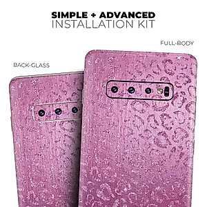 DesignSkinz Glamorous Pink Cheetah Print Protective Vinyl Decal Wrap Skin Cover Compatible with The Samsung Galaxy S20 (Screen Trim & Back Glass Skin)