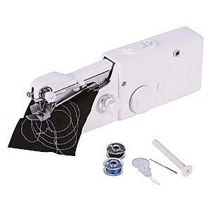 Handheld Sewing Machine, Mini Portable Electric Cordless Fast Sew Machine Household Quick Handy Stitch Repairing Tool for Home Travel DIY Fabric Clothing Handicrafts