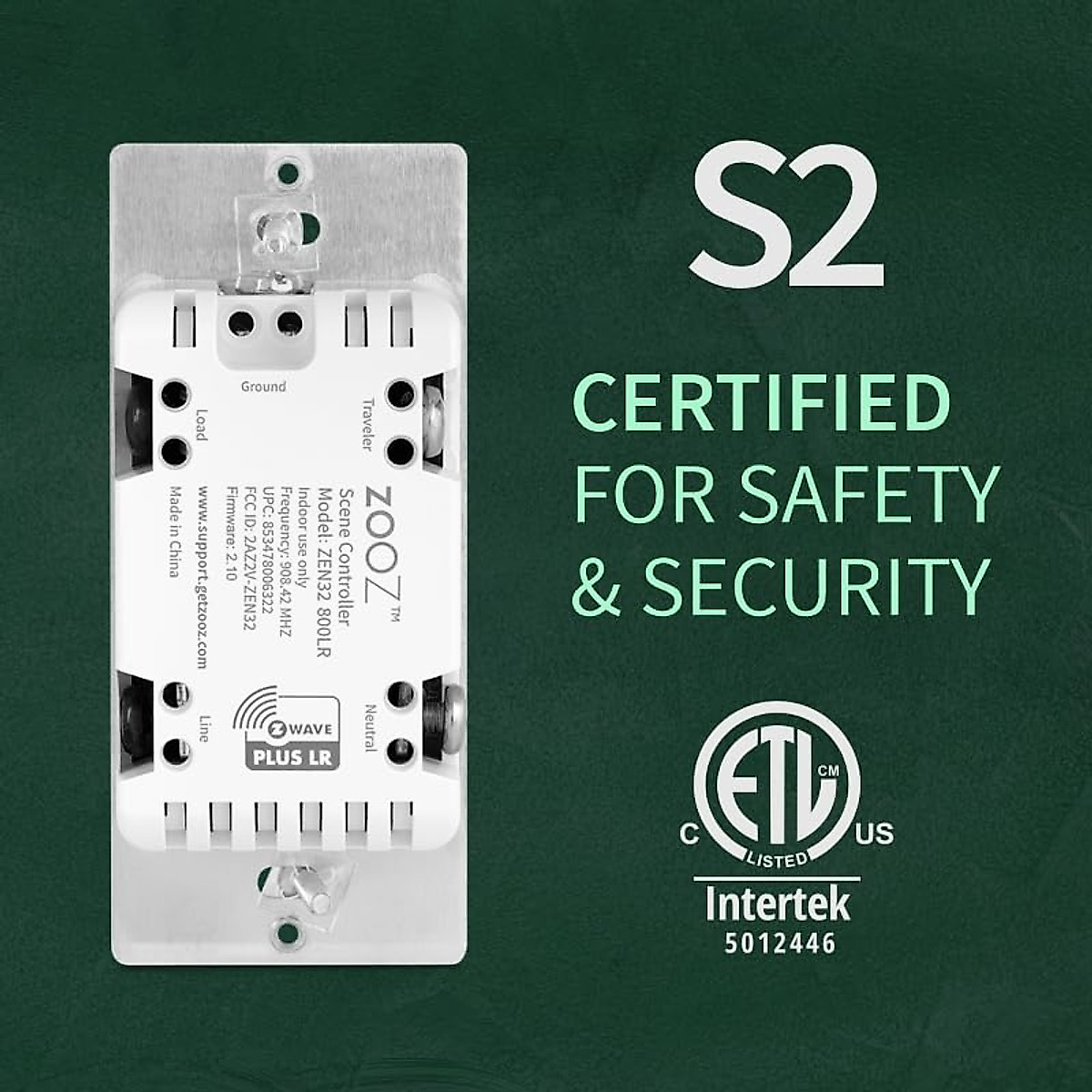 Zooz 700 Series Z-Wave Plus Mesh Network Scene Controller ZEN32, White | Z-Wave Hub Required