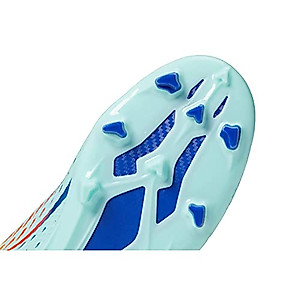 adidas X Speedportal.3 Laceless Firm Ground Soccer Shoe, Clear Aqua/Solar Red/Power Blue, 5.5 US Unisex Big Kid