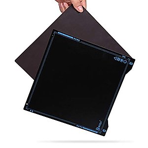 BIQU Upgrade SSS Spring Steel Sheet with Magnetic Sticker, 235X235MM Ultra-Flexible Removable Surface Heated Bed Platform 3D Printer Parts Printing Build Plate for Ender 3/Ender3 Pro/Ender 5/B1