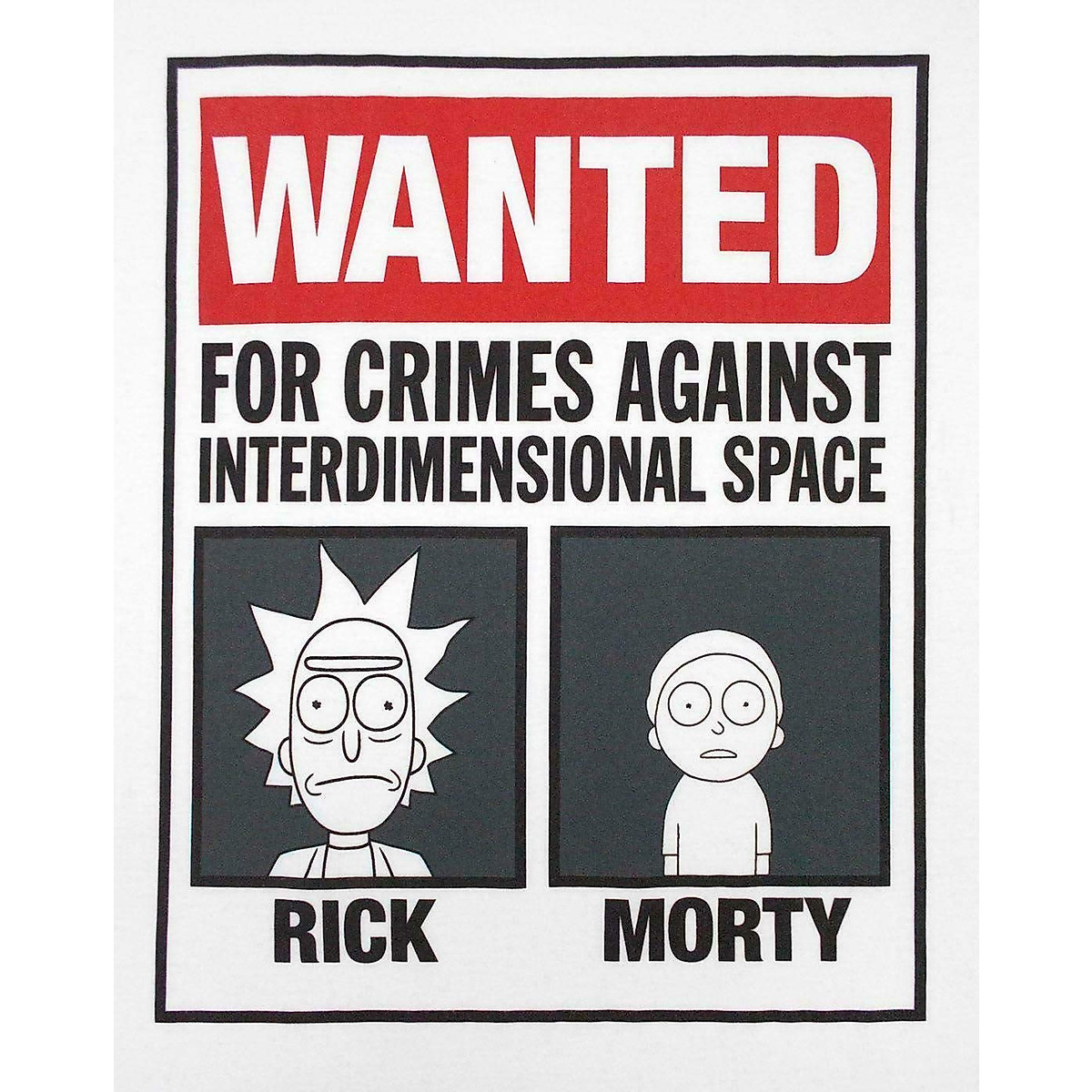 Rick and Morty Mens Pyjama Set | Wanted Poster Short Sleeve Graphic Tee & Long Leg Print PJs | Sci-fi Comedy Merchandise Multicoloured