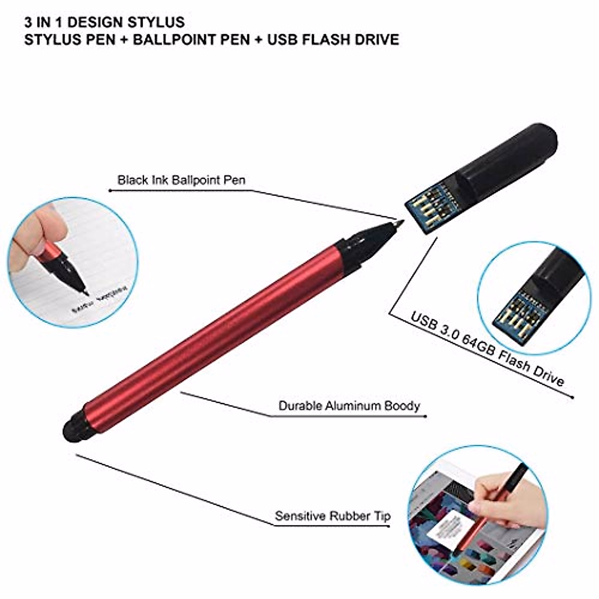 Lenovo Windows 10 Pro Business Laptop, 14" Anti-Glare Display, AMD 3015e Processor up to 2.3GHz, 4GB DDR4 RAM, 64GB eMMC, WiFi 6, BT 5.2, Type-C, Webcam, Black, Broag 64GB Flash Drive