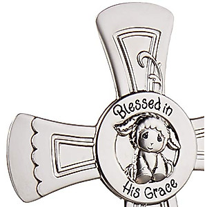 Precious Moments Baptism Cross, Cream/White