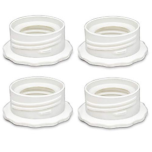 PumpMom Pump Bottle Adapter, Baby Bottle Thread Changer Converter for Spectra S1 S2 Pump Wide Mouth Flanges to Use Standard Sized Bottles. Compatible with Medela, Ameda, Dr. Brown Narrow Neck Bottles