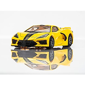 AFX/Racemasters Corvette C8 Accelerated Yellow AFX22013 HO Slot Racing Cars