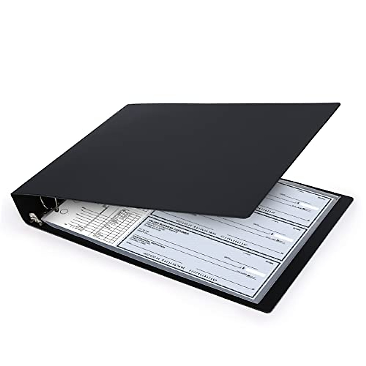 3 Rings Business Check Binder for 3 on a Page Checks, Fit 3 & 9 Holes Check (9" x 13")