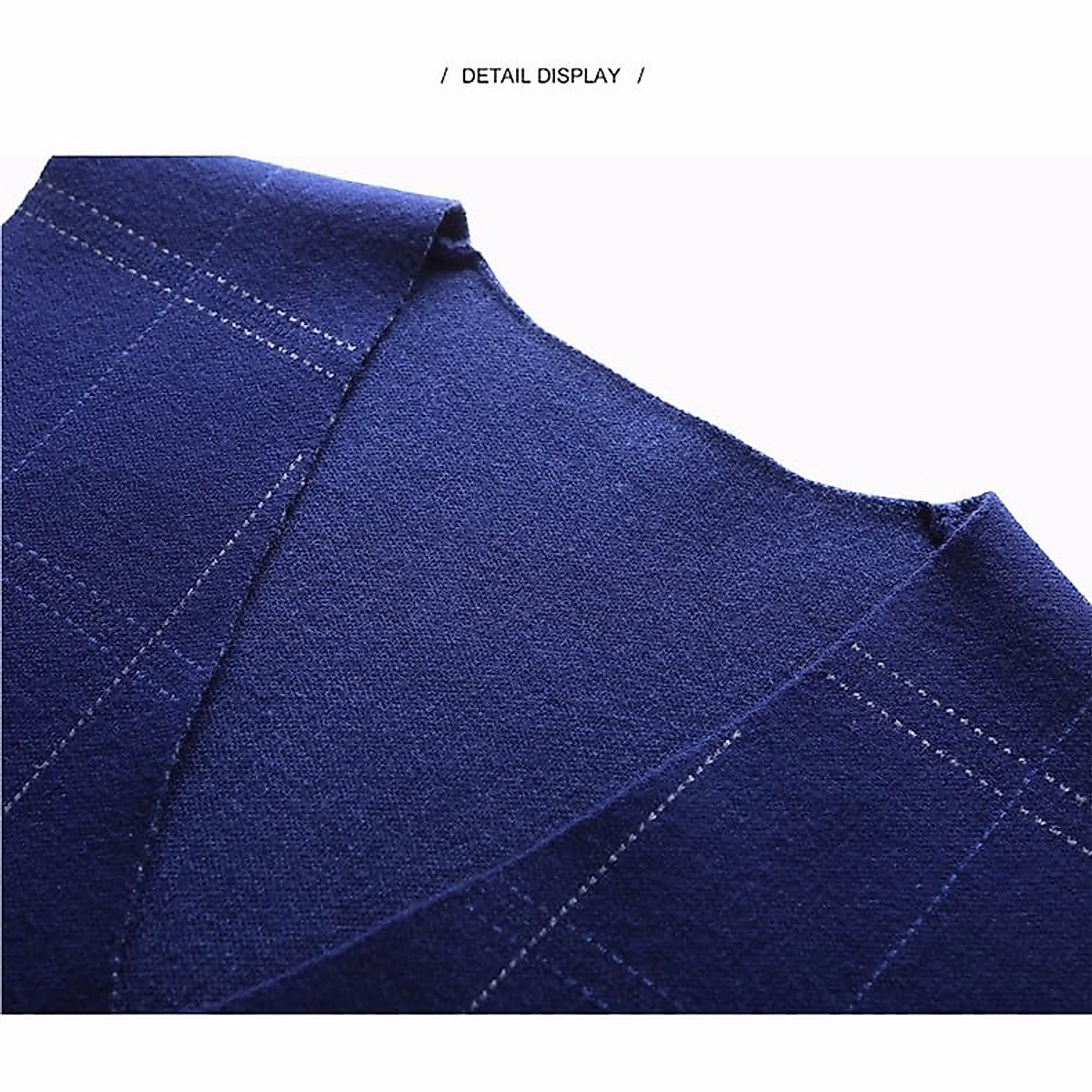 TEMKIN Men's Plaid Collarless Vest Single Breasted Casual Cardigan Vest Menswear (Color : Styles-6, Size : XXL)