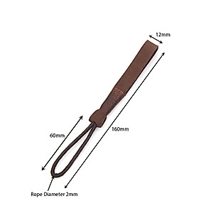 LAGIPA Leather Car Key Fob Keychain, Non-metallic Car Key Rope Lanyard Holder, No Metal Scratch