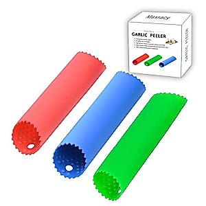 Maxracy Garlic Peeler Tube, Silicone Garlic Roller, Easy to Peel Garlic Cloves, Useful Kitchen Tool for Garlic(3colors)