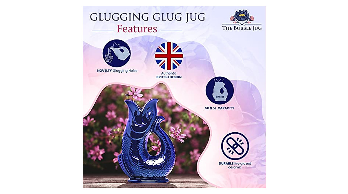 Bubble Jug® Dark Cobalt Blue - Unique Gurgling Pitcher