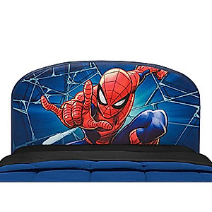Delta Children Upholstered Twin Bed, Marvel Spider-Man-