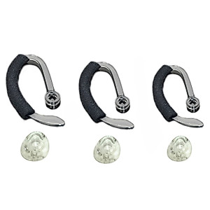 3X Same Size Replacement Earbuds Ear Tips + Ear Hook Loops + Foam Spare Fit Kit for Plantronics CS540 Savi W440 W740 W745 WH500 EarLoops EarHook Ear Bud Sleeve Part (Mixed L/M/S)