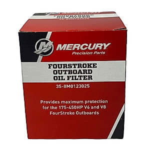 Mercury Marine/Mercruise New OEM 175 to 300 HP V6 & V8 Outboard Oil Filter, 35-8M0123025